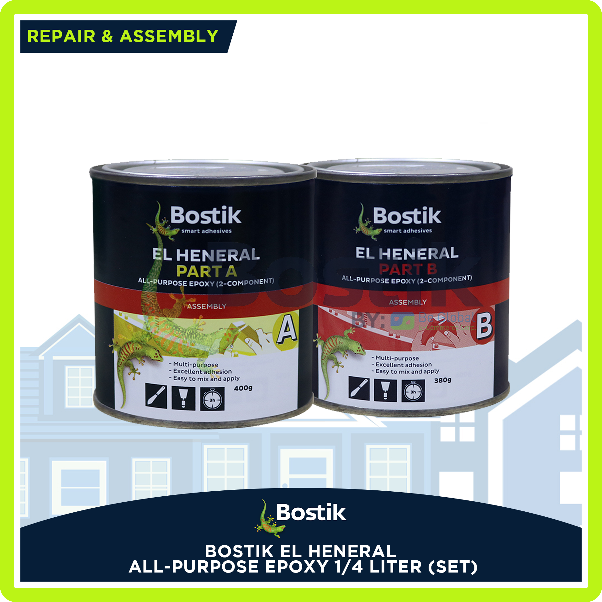 BOSTIK El Heneral All Purpose Epoxy, 1/4 L, Mult-purpose, for Woodworks ...