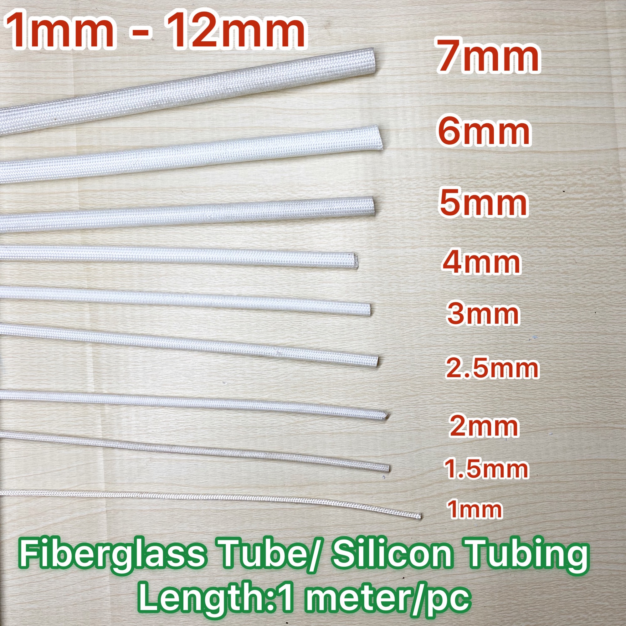 Fiberglass Wire 1mm - 12mm Silicon Tubing | Lazada PH