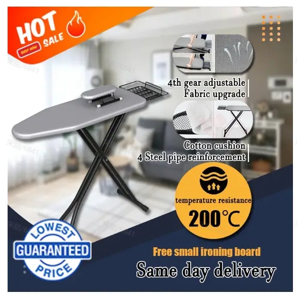 Ironing board Newly upgraded 6 gear adjustable standing seated storage ...