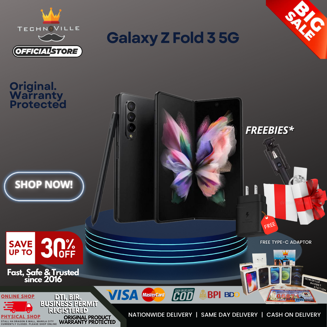 Samsung Galaxy Z Fold 3 5G with FREEBIES! (1 Year Warranty) | Lazada PH