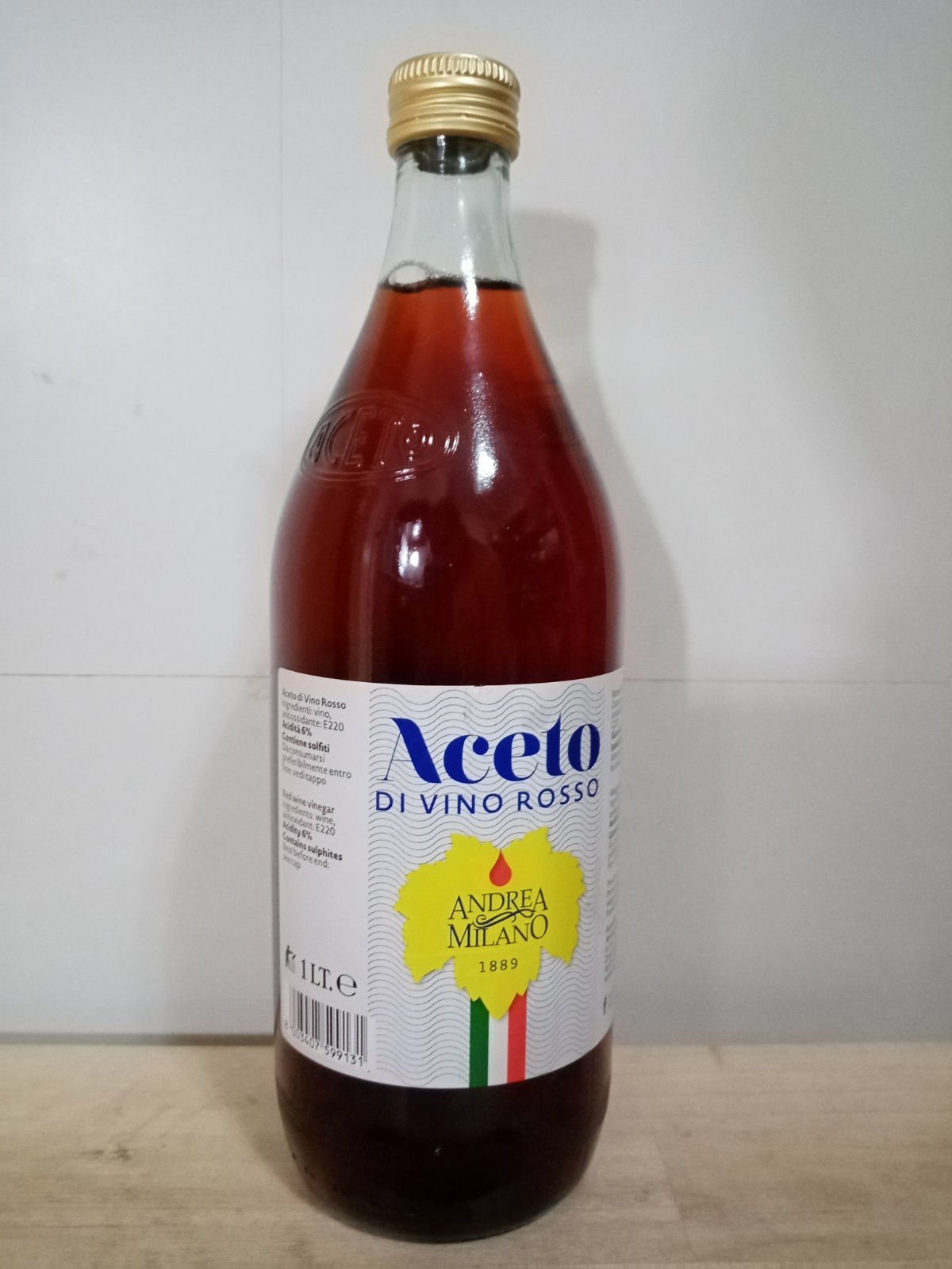 Andrea Milano Red Wine Italian Vinegar Bottled in Italy 1L | Lazada PH