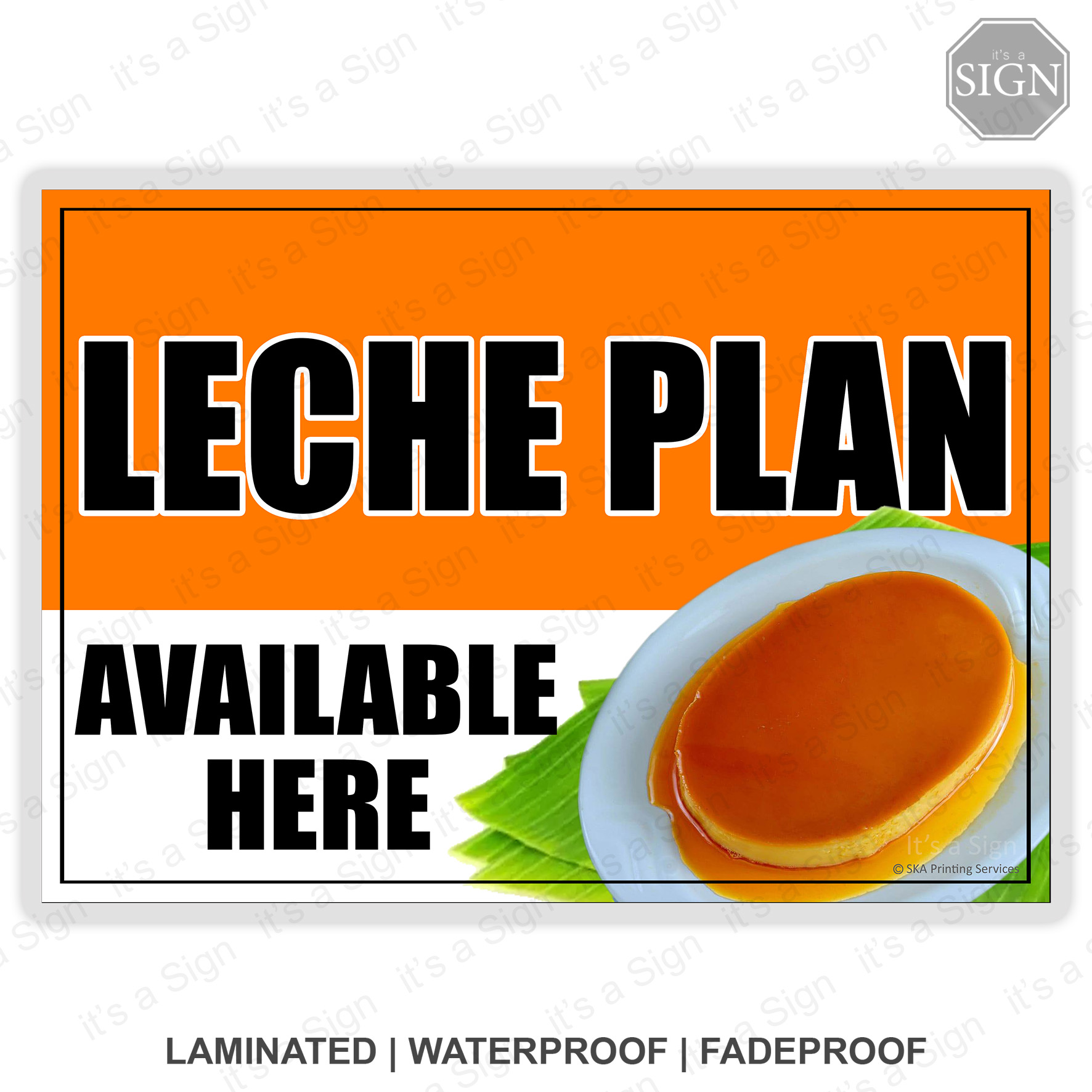 Leche Plan Sari Sari Food Store Sign - Laminated Signage Label - A4 ...