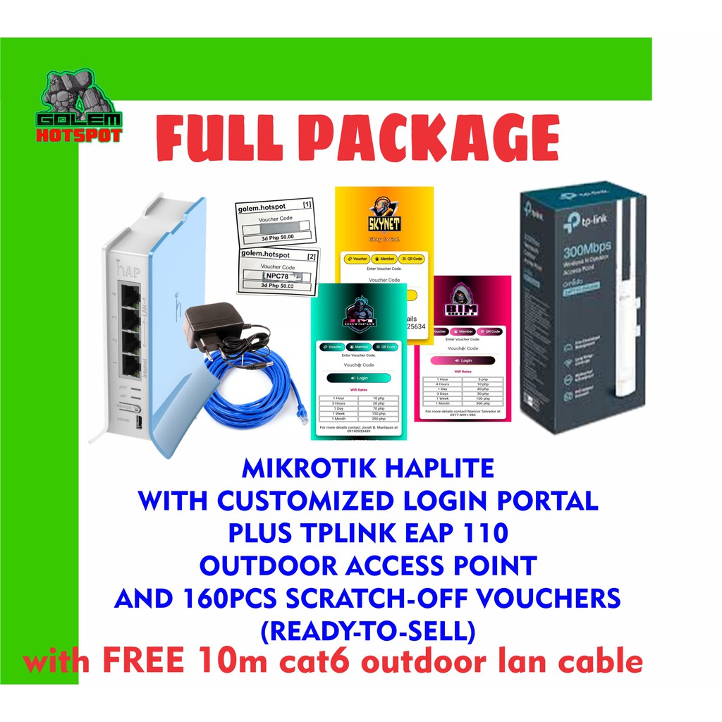 【Spot goods】Piso Wifi (Voucher type) with tplink eap 110 outdoor access ...