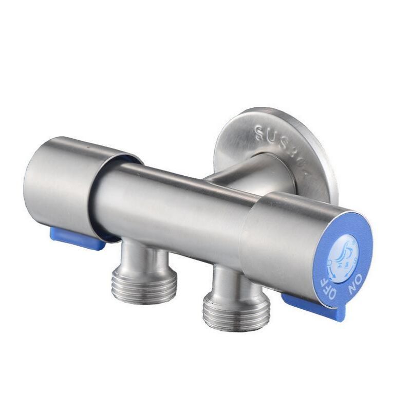 Stainless Steel Double Control Angle Valve Double Out Water One Into ...