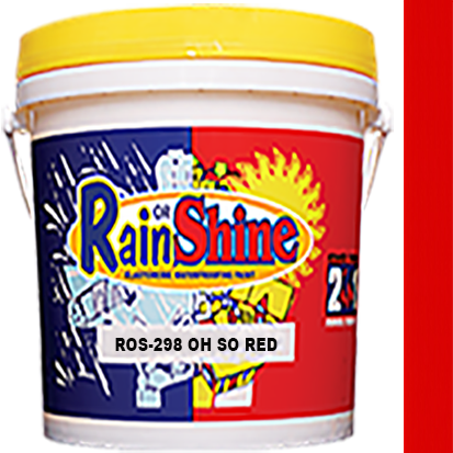 Rain or Shine Elastomeric House Latex Waterproofing Paint Oh So Red 4 ...