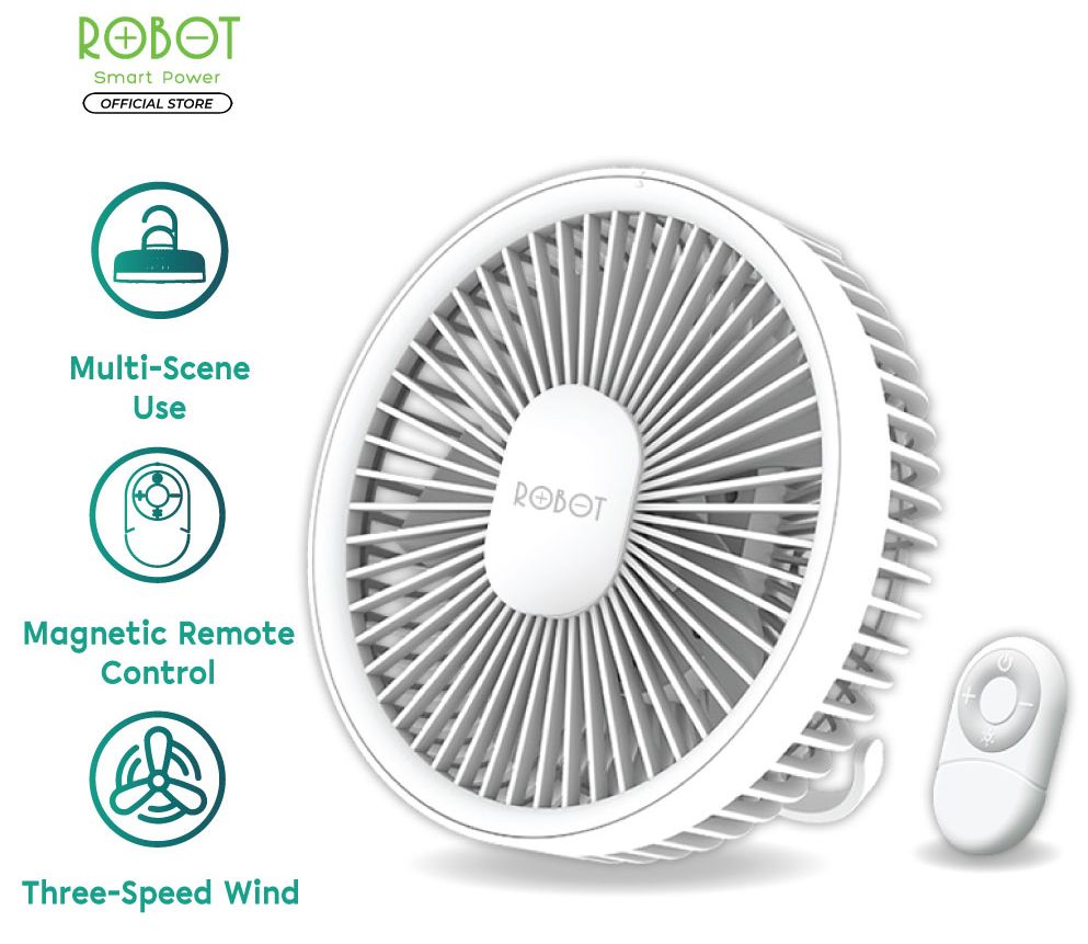 Robot Portable Mini Fan and Desk Clamp RT-BF10 with 3 levels of wind ...