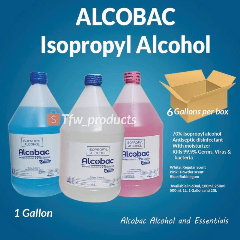 Alcobac Alcohol gallon by 6 | Lazada PH