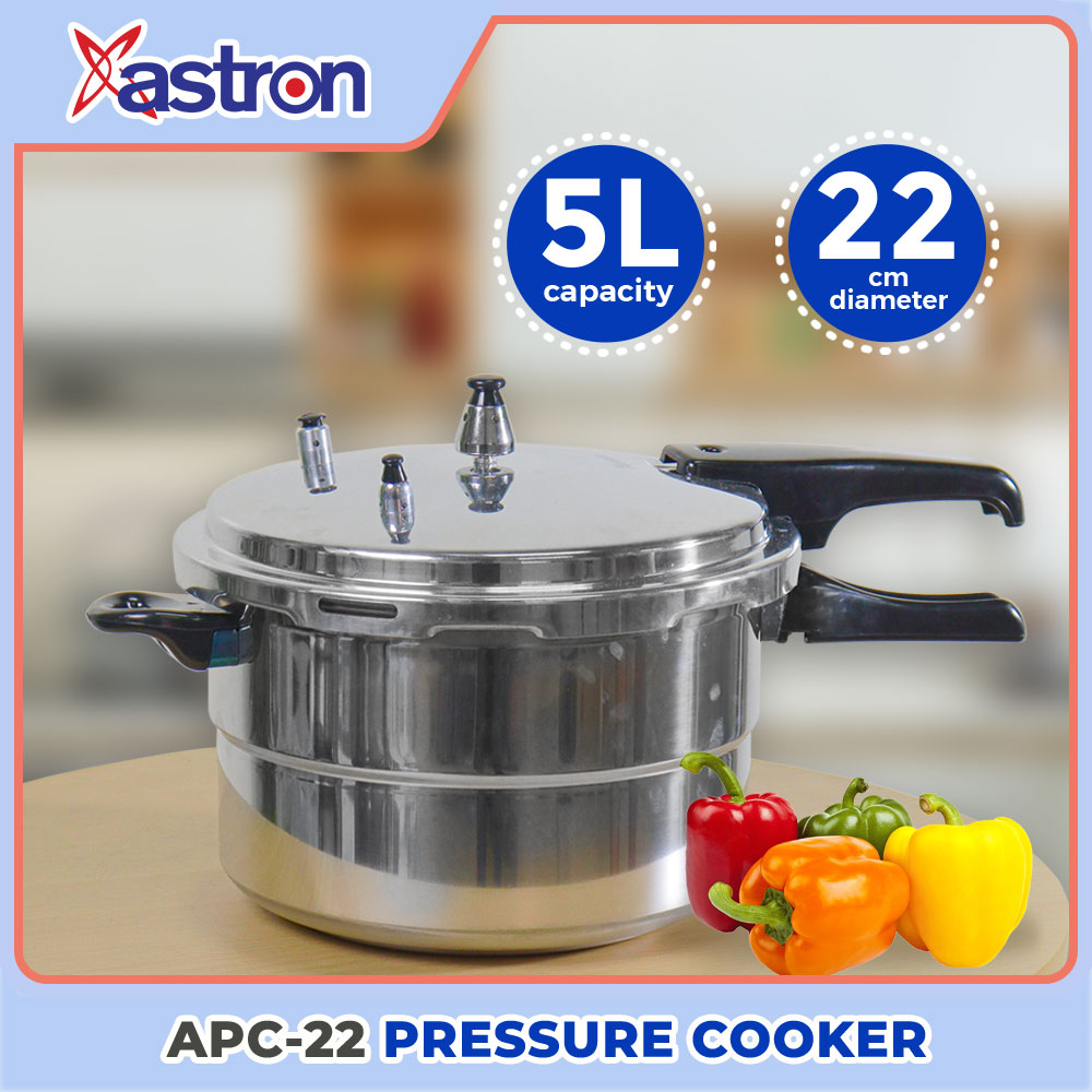 Astron APC-22 Pressure Cooker | 5L Capacity | 22 cm Diameter | Lazada PH