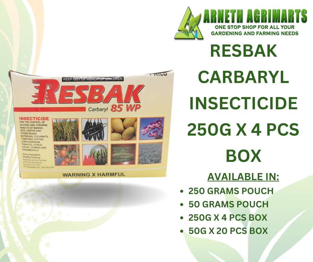 RESBAK CARBARYL INSECTICIDE for plants and pets ANTI-INSECT FOR SUCKING ...