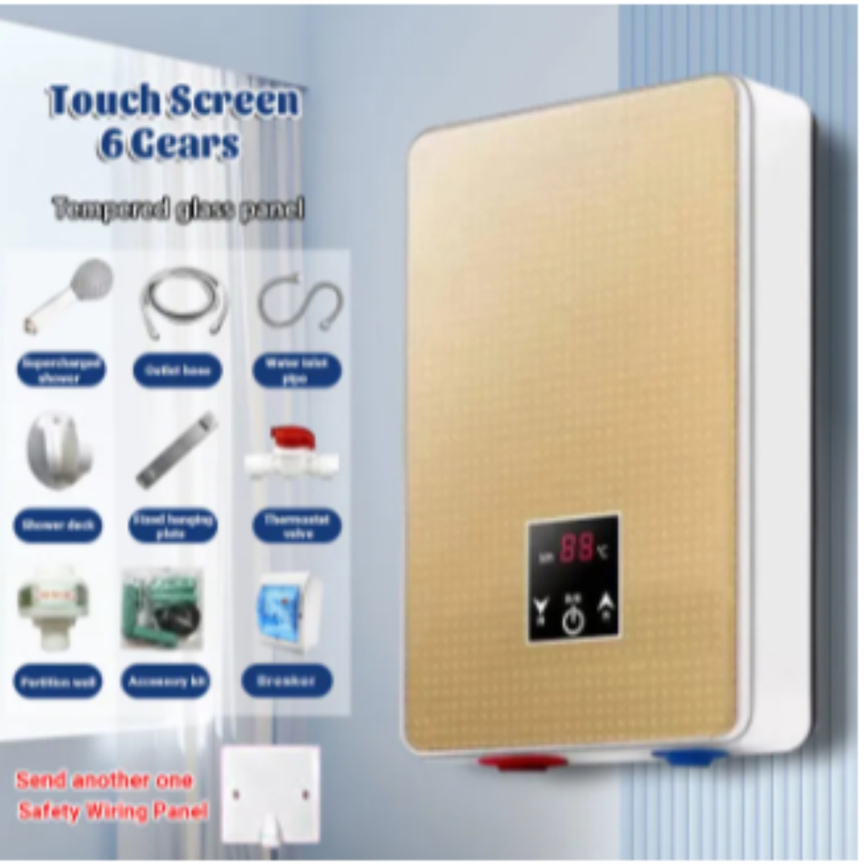 Fidedi Instantaneous Heater 6000W Shower Produces in 3 Seconds | Lazada PH