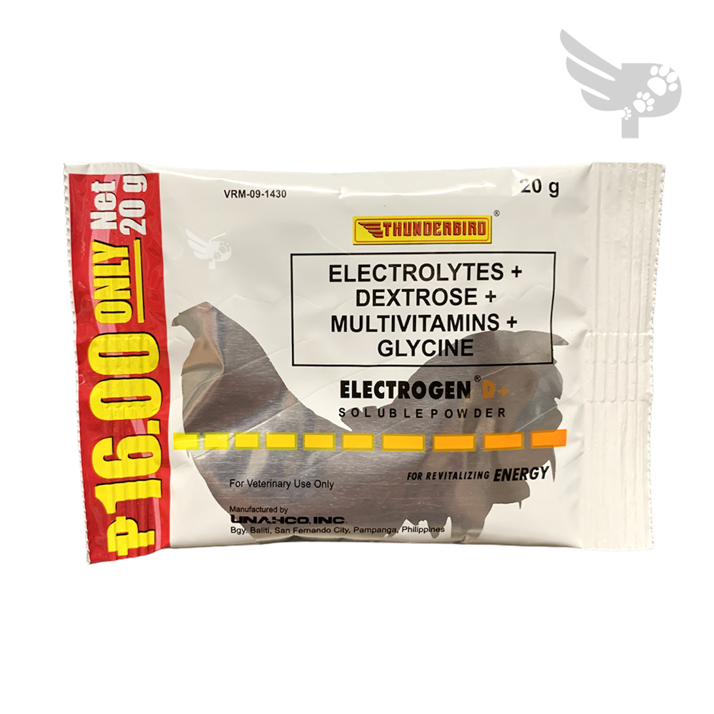 Electrogen 20g -sold per 3 sachet - Thunderbird - plt - petpoultryph ...