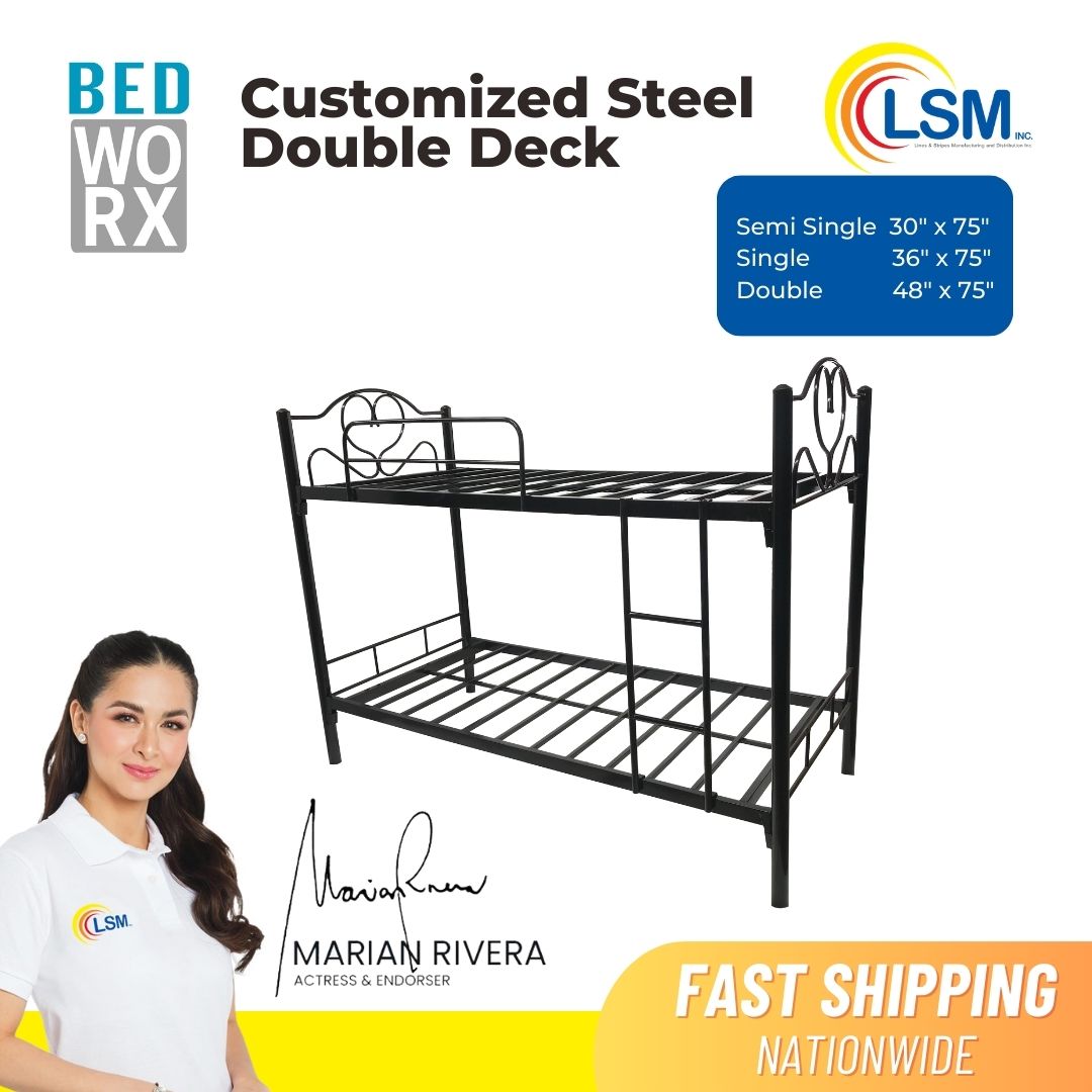 LSM Ph Affordable High-Quality Customized Steel Double Deck Bed Frame ...