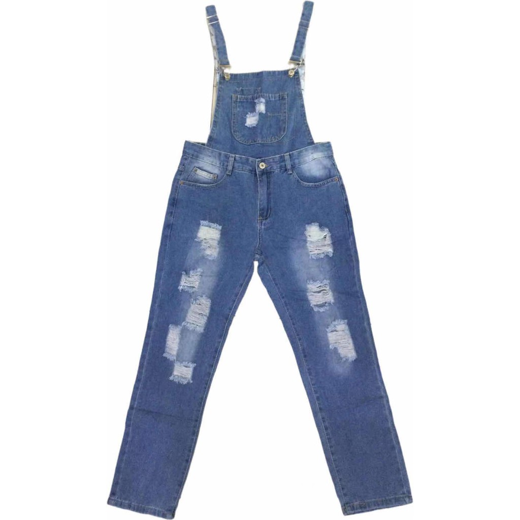 DFW Denim Overall Tattered Jumper Pants Jumpsuit | Lazada PH