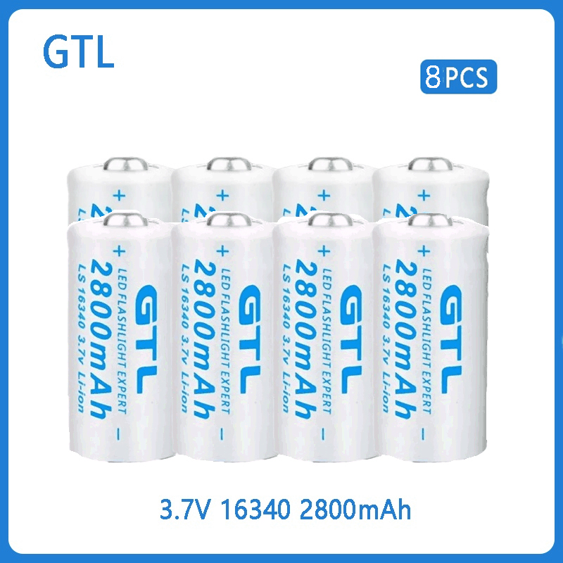 Original GTL 16340 Battery 3.7V 2800mAh Lithium Li-ion CR123A ...