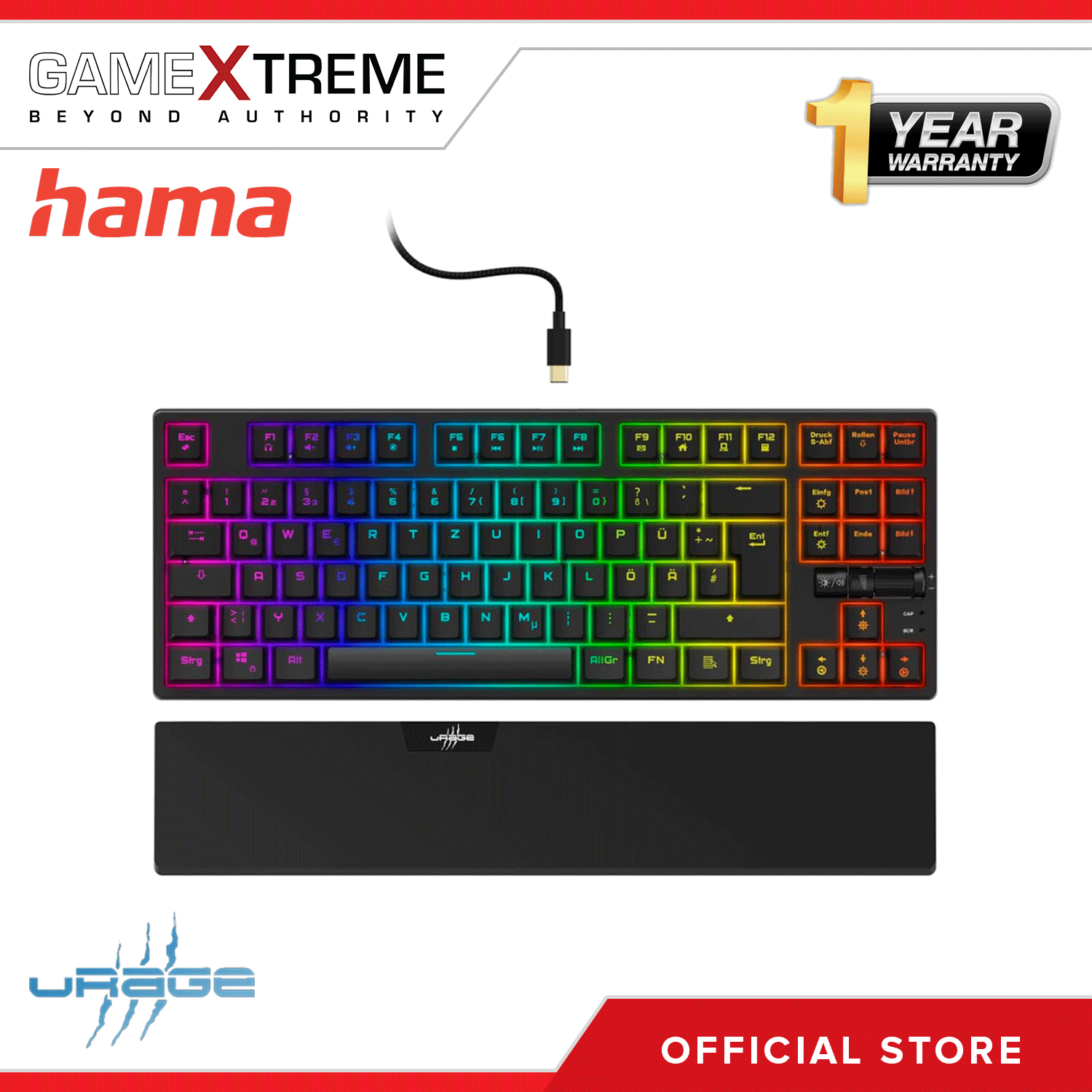 Hama uRage Exodus 860 Mechanical Wired Gaming Keyboard [Blue Switch ...