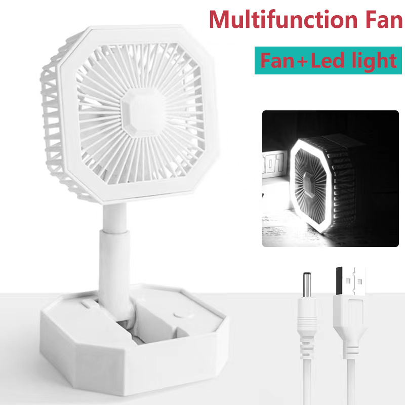 Portable Mini Desk Fan Electric Telescopic Fan Multi-function Fan Stand ...