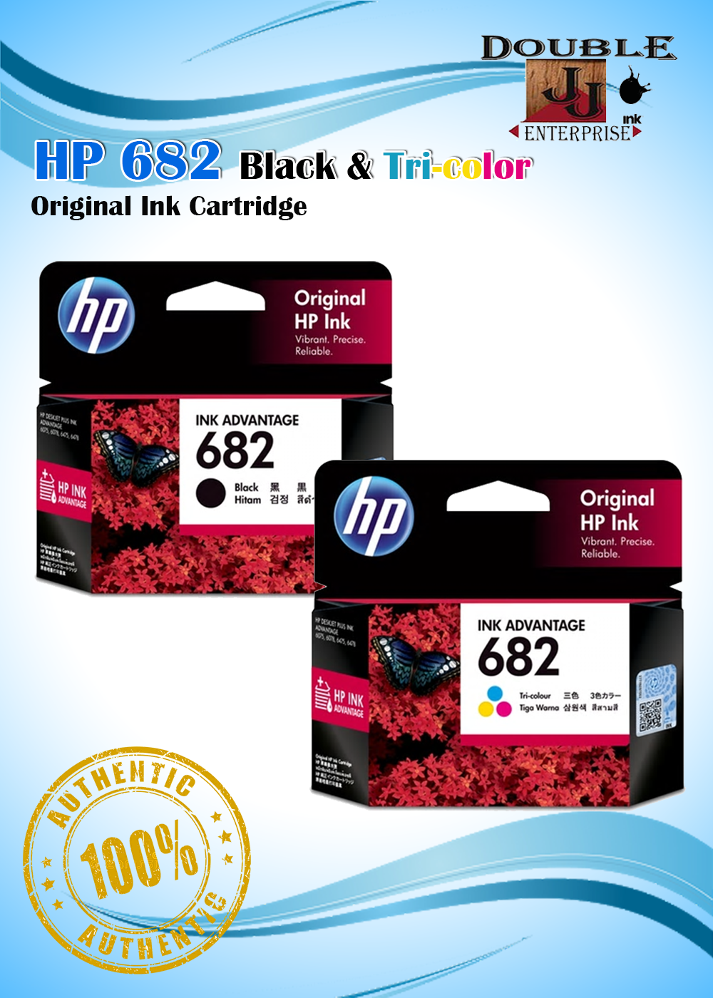 HP 682 Black and Tri-color Original Ink Advantage Cartridge | Lazada PH