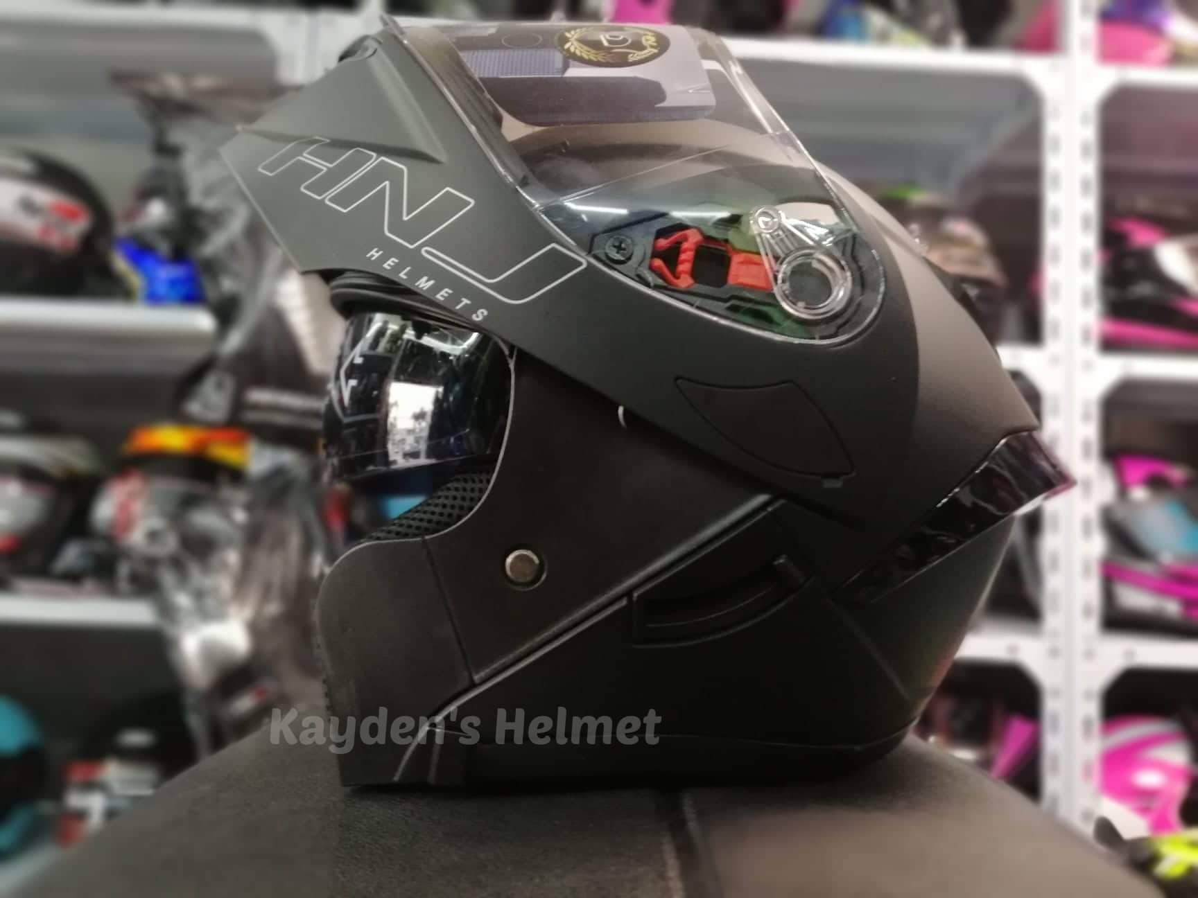 HNJ MATTE BLACK MODULAR HELMET(WITH TUBEMASK) | Lazada PH