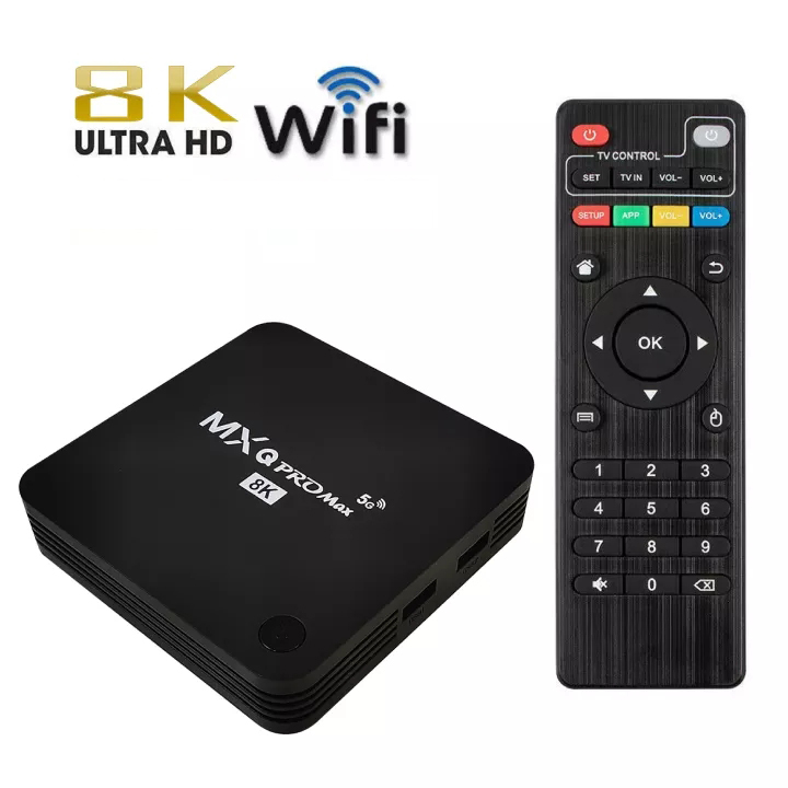 MX Q Pro Max 8K UHD 5G 16+256G Android 10.0 Color Ultra HD TV Box 2 ...