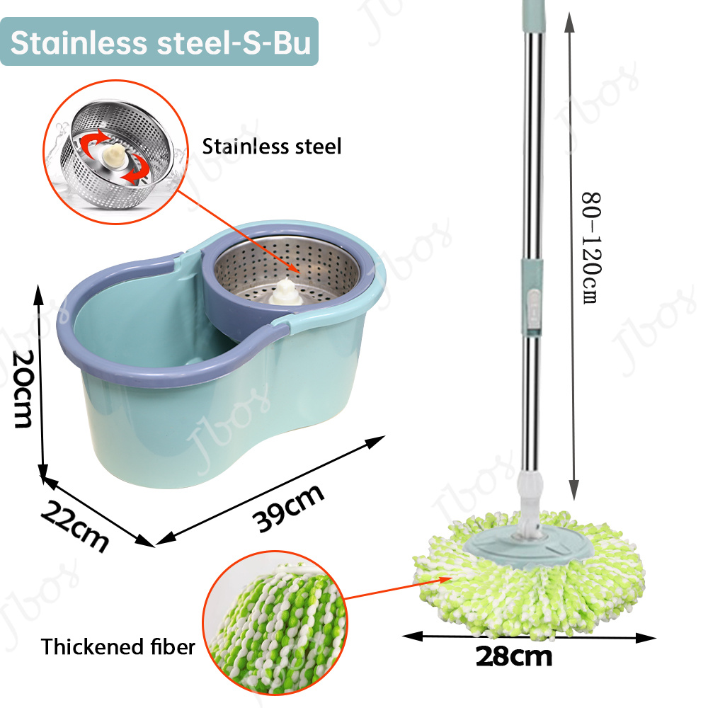 Jbos Tornado Mop Metal rod 360 Degree Rotating Free Hand Washing ...