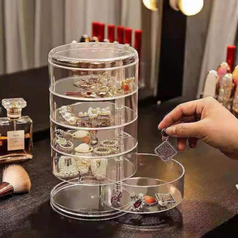 Double Layer Clear Acrylic Jewelry Box Storage Container Organizer ...