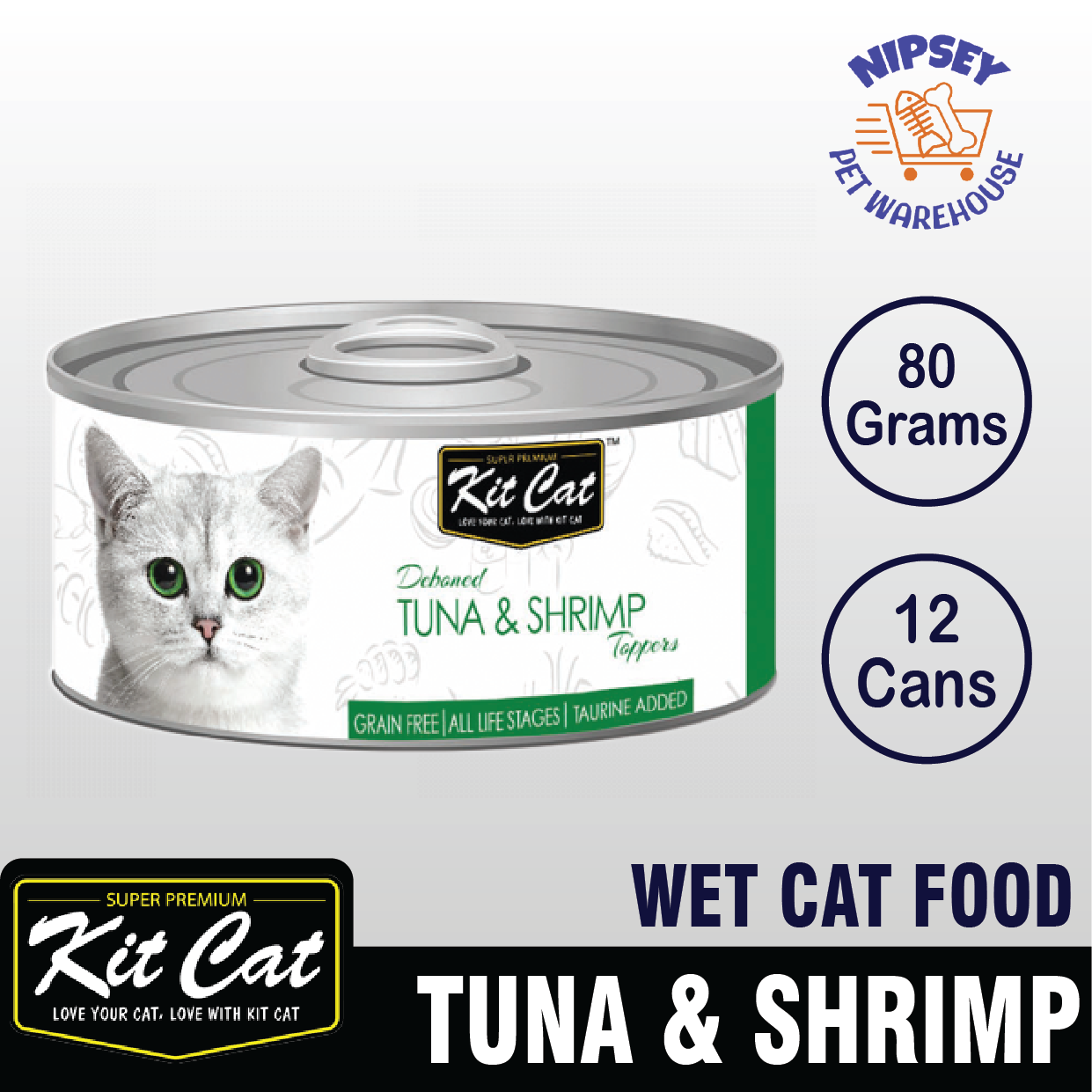 KIT CAT Deboned Tuna & Shrimp Toppers 80g (Set of 12 cans) | Lazada PH