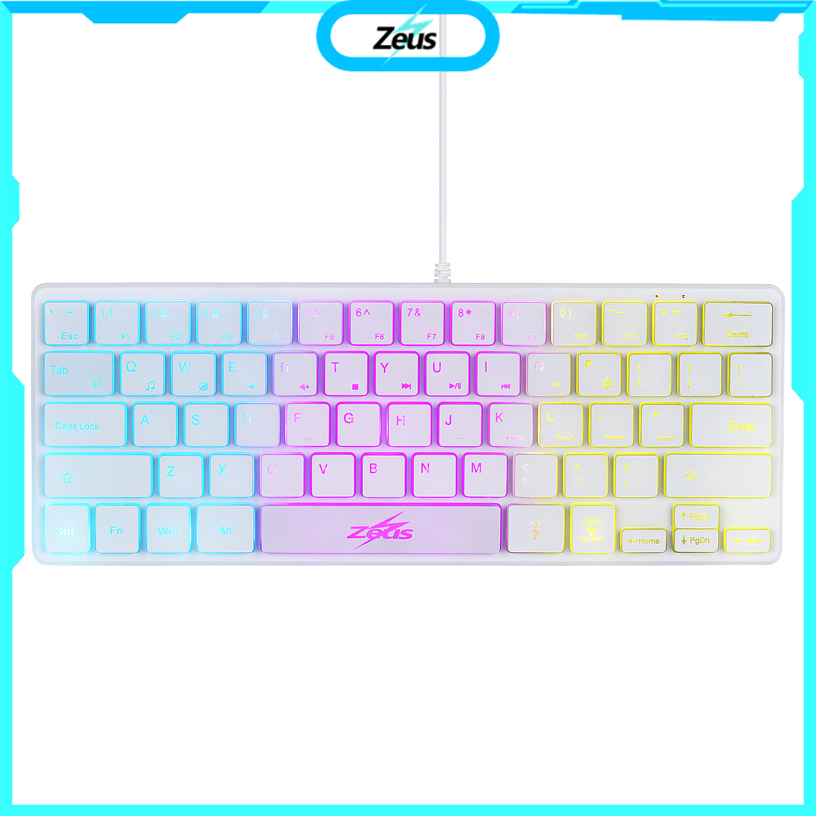 Zeus Z-920 RGB Gaming Keyboard - 64 Keys Keypad / Keyboard Multi Color ...