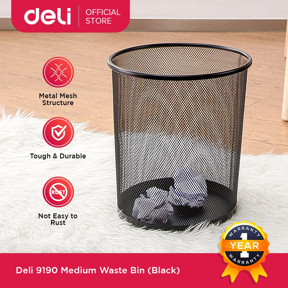 Deli Mesh metal Waste Bin Kitchen Waste Basket Trash Bin Trashcan Home ...