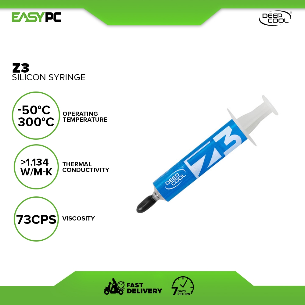 Deepcool Z3 Silicon Thermal Paste Syringe, Deep Cool Z3 1.5 grams ...