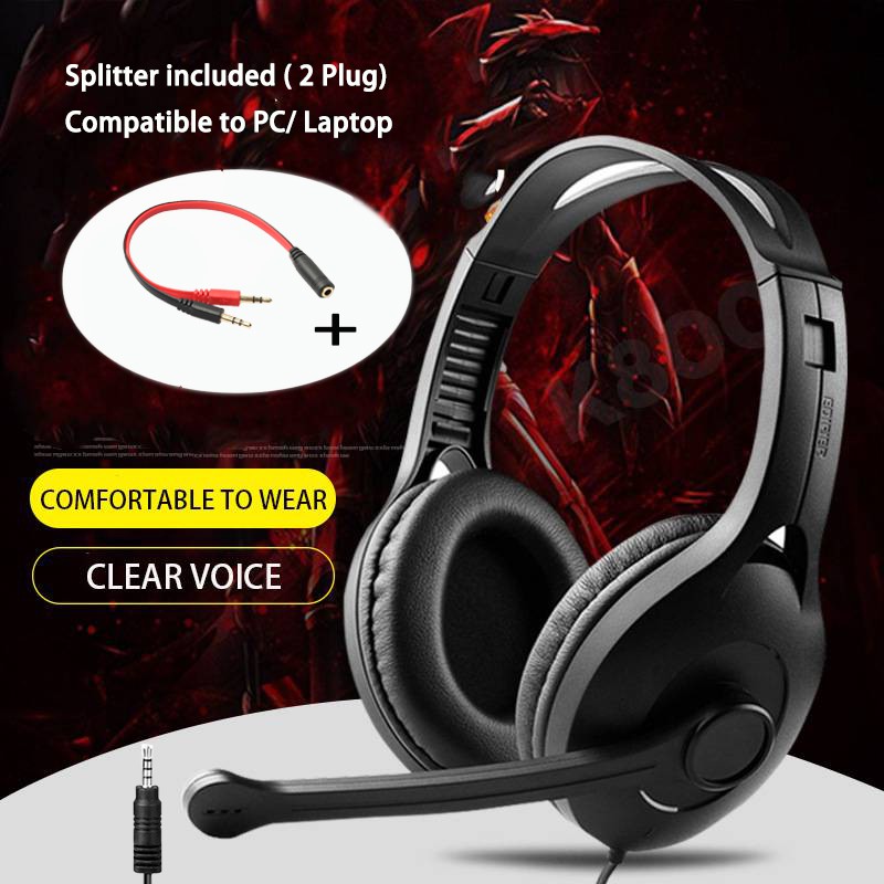 Online class Microphone Headset Laptop Desktop Computer Earphones ...