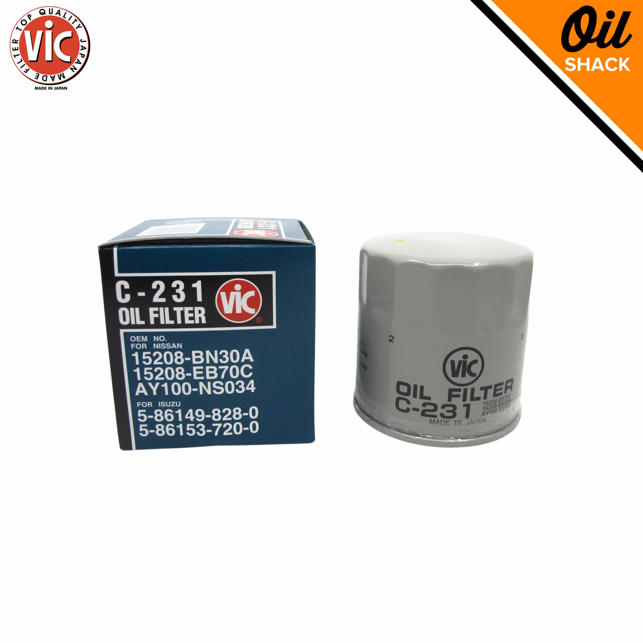 VIC C-231 OIL FILTER (For Nissan Navara, NP300, NV350, Terra 2.5 ...
