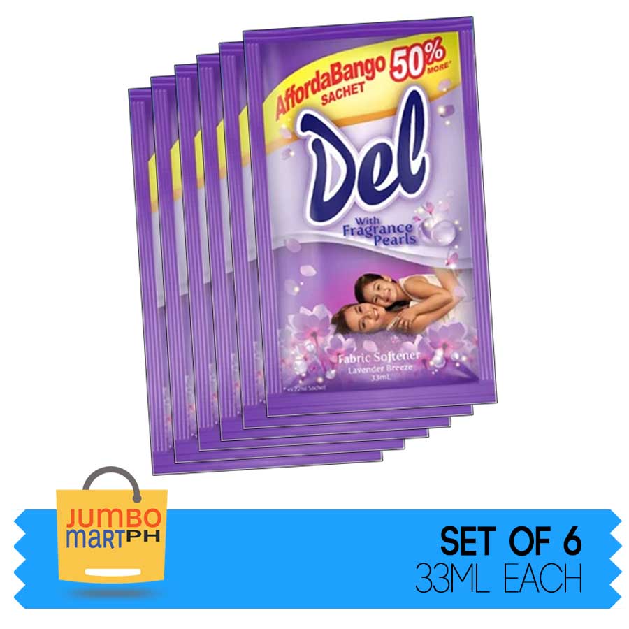 DEL LAVENDER BREEZE FABRIC CONDITIONER 33ML / SET OF 6 | Lazada PH