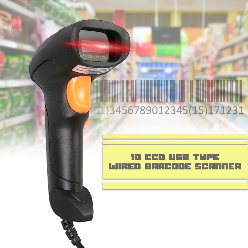 1D Handheld USB Port High sensitivity Wired CCD Barcode Scanner | Lazada PH