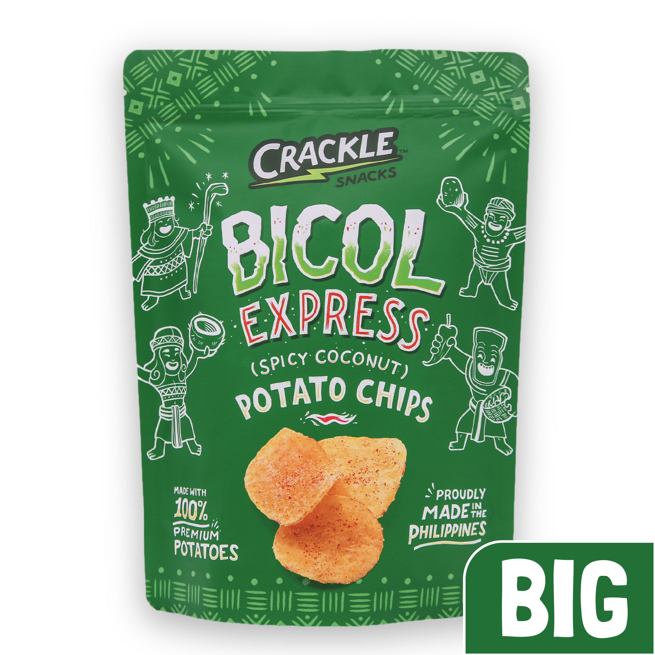 Crackle Snacks Bicol Express Potato Chips - Big | Lazada PH