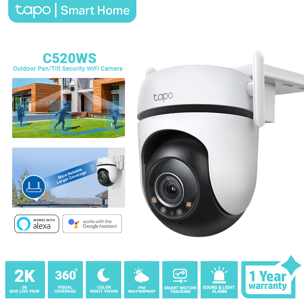 TP-Link Tapo C520WS Outdoor Pan/Tilt CCTV Security Wi-Fi Camera | 2K ...