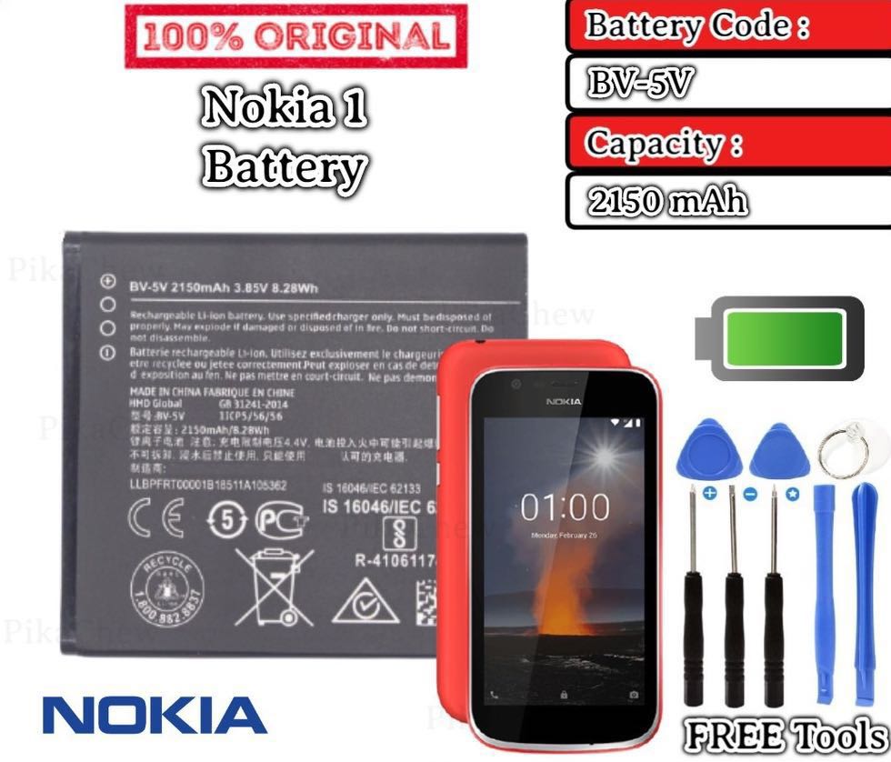 100% Original Nokia 1 Battery BV-5V ( 2150mAh ) | Lazada PH