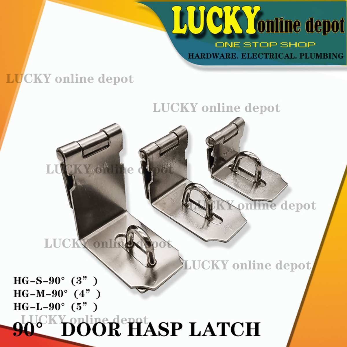 90° DOOR HASP LOCK RIGHT ANGLE STAINLESS STAPLE LATCH | Lazada PH