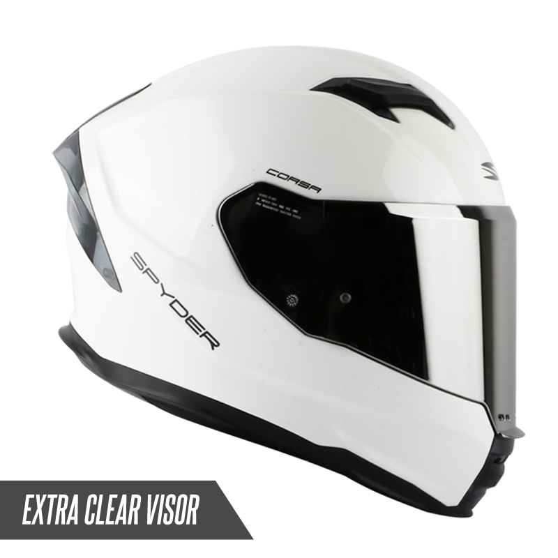 Spyder Full-Face Helmet with Dual Visor Corsa PD S0 (FREE Clear Visor ...