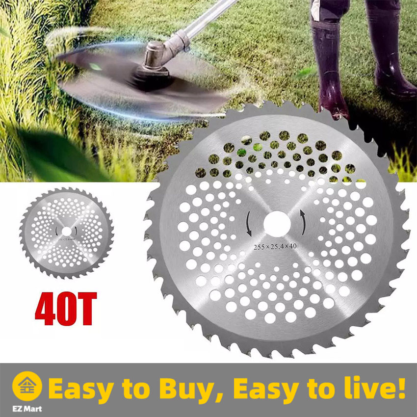 【Fast Shipping】 Alloy 255mm Round Grass Cutter Blade 40 Tooth Grass ...