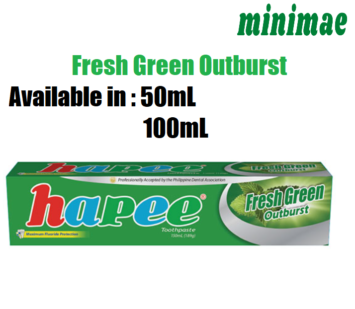 minimae Hapee Toothpaste Fresh Green 50mL/100mL | Lazada PH