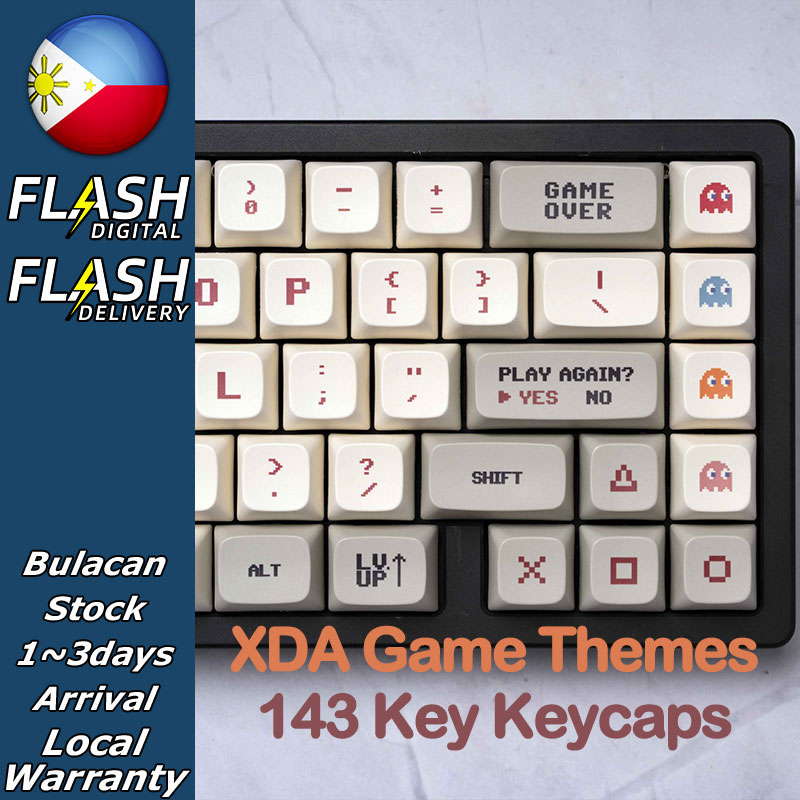 Gaming Theme 143 Keycaps Sublimation PBT Keycaps XDA Red and White ...