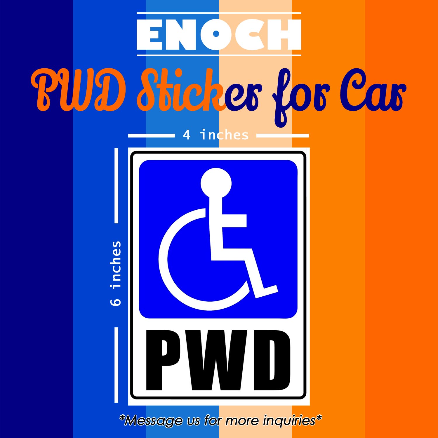 PWD Stickers / Waterproof / Car and Motor Sticker | Lazada PH