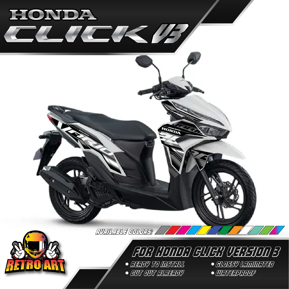HONDA CLICK V3 MALAYSIAN DECALS CONCEPT (PILIHAN WARNA) | Lazada PH