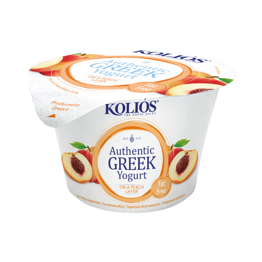 Kolios Authentic Greek Yogurt 0% Peach (150g) | Lazada PH
