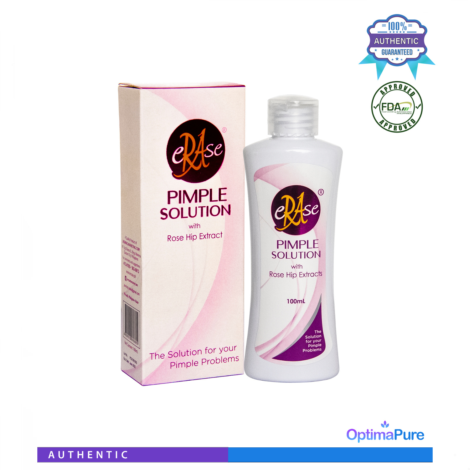 Erase Pimple Solution with Rose Extracts 100ml | Lazada PH