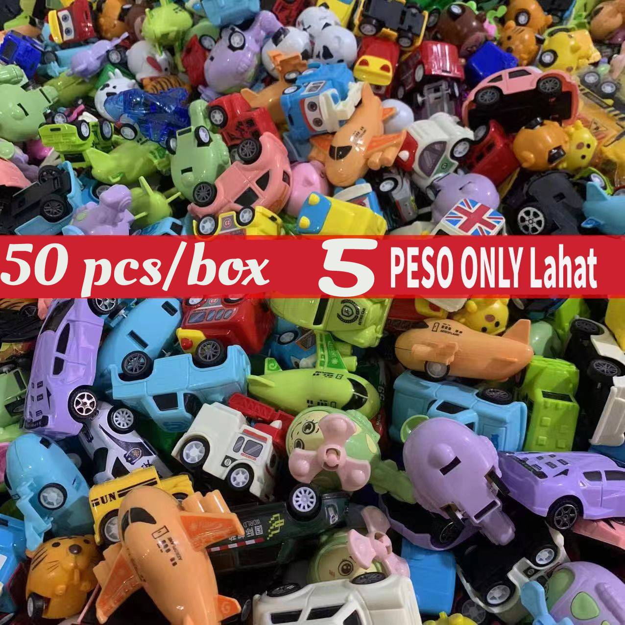 (5 peso only)50 PCS Cute Mini Car Toys Set for Kids Baby Toys Engineering Truck Car Toys Police ...