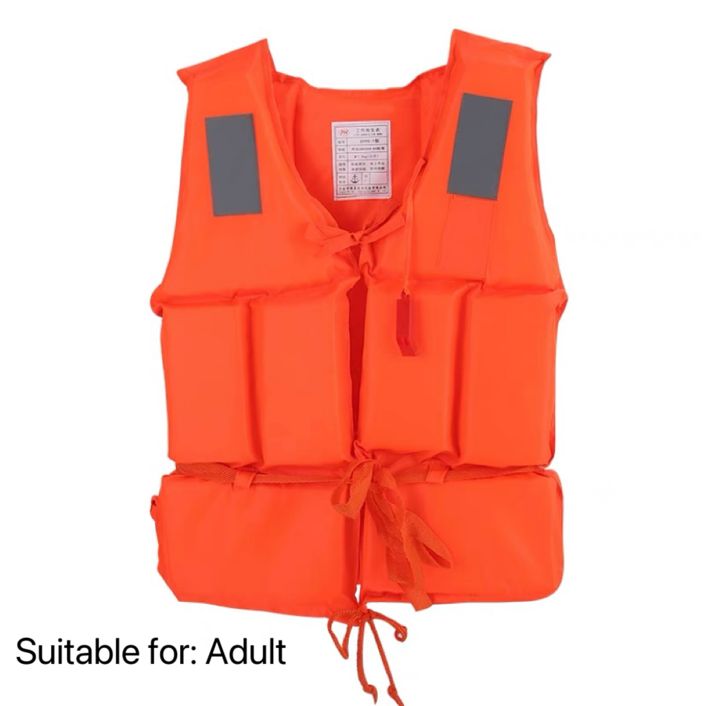 Orange life vest jacket,kids adults life jacket with reflective strips ...
