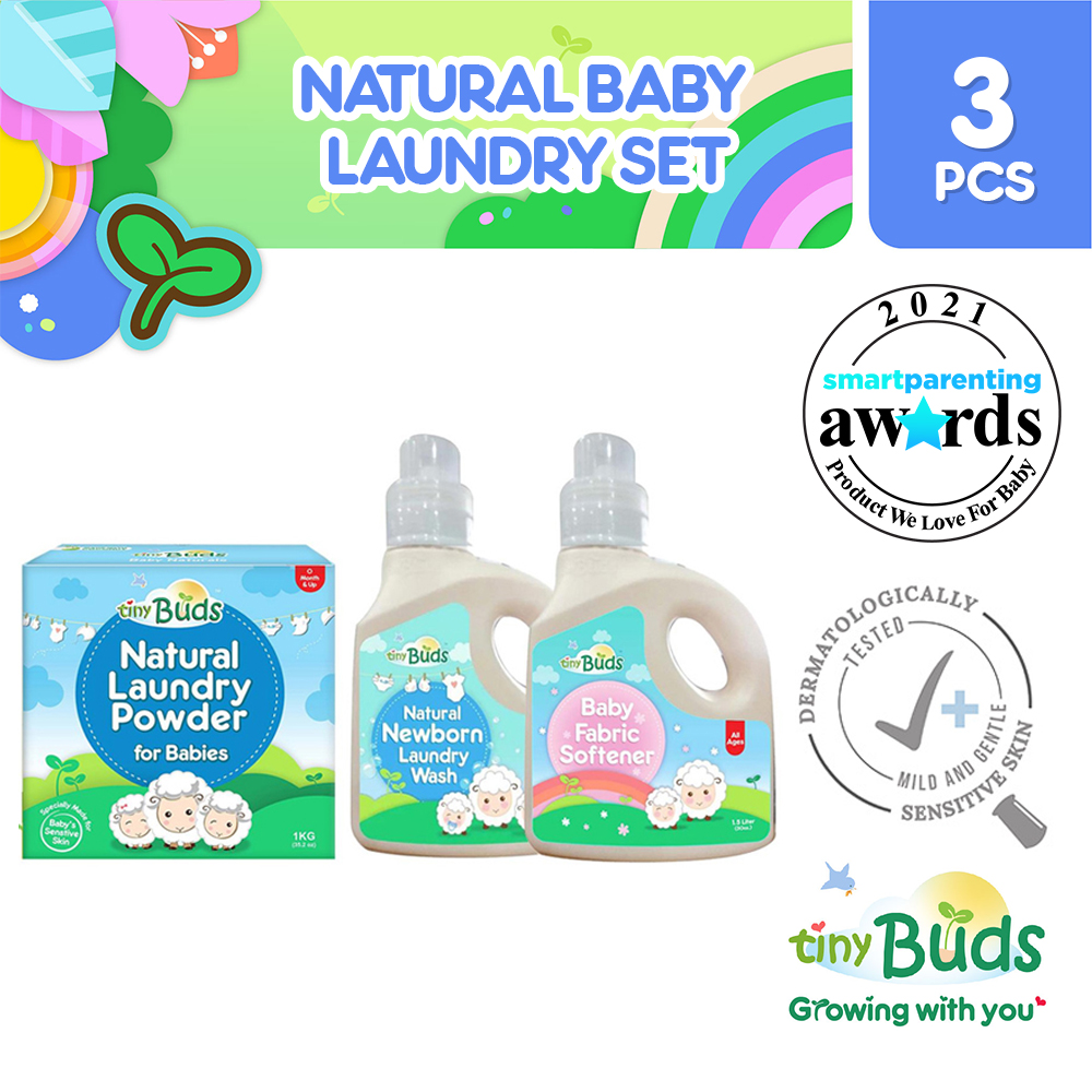 Tiny Buds Completely Natural Baby Laundry Detergent Set Best for Hand ...