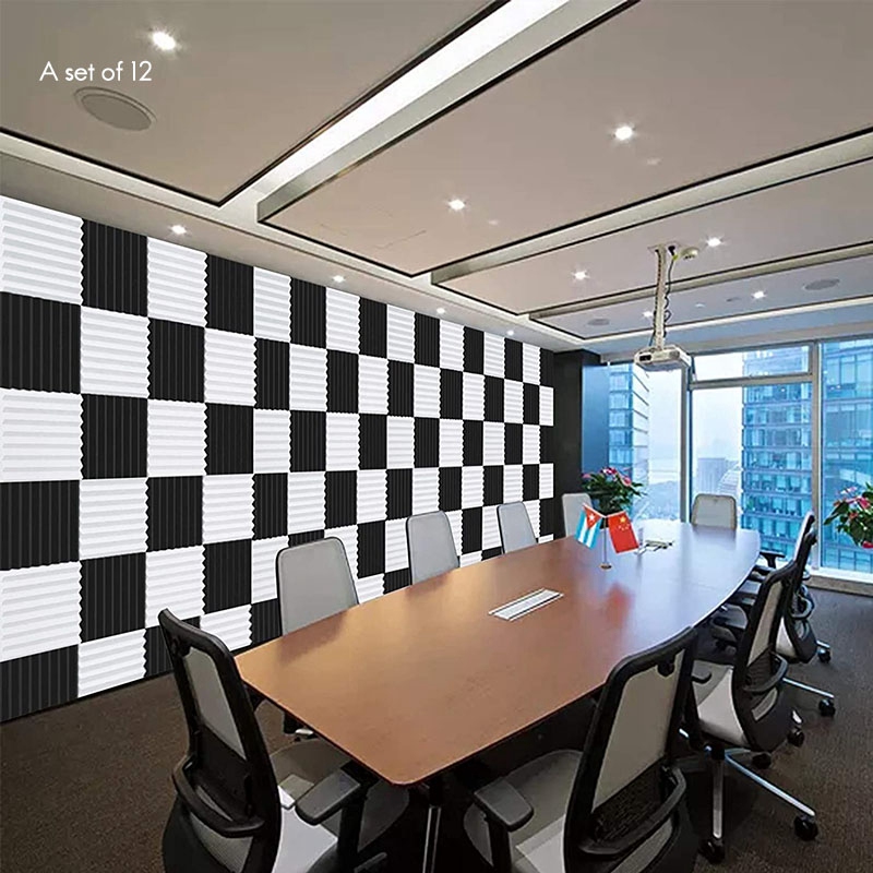 12 Pcs Acoustic Foam Board,Sound Insulation Sound Wedges Sound ...