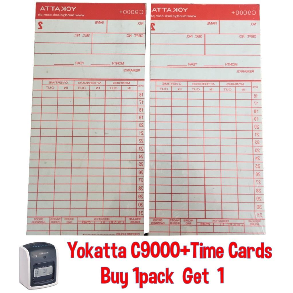 200 pcs. Time Card for Bundy Clock Yokatta C9000+ Standard Time Card ...